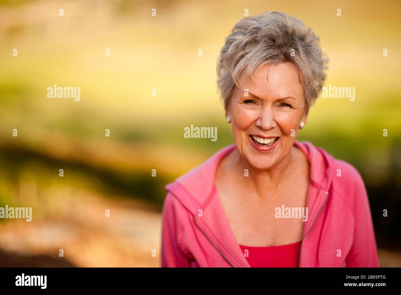 Active happy senior woman hi-res stock photography and images - Alamy