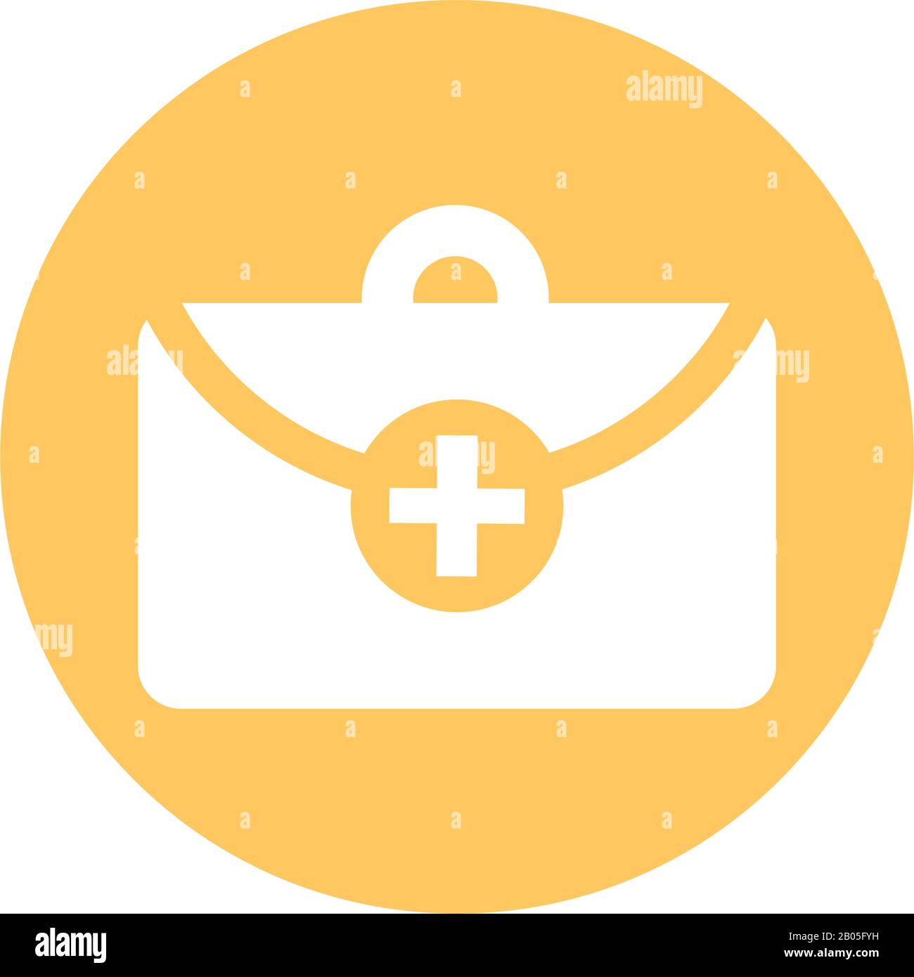 first aid kit medical, block and flat style icon vector illustration ...