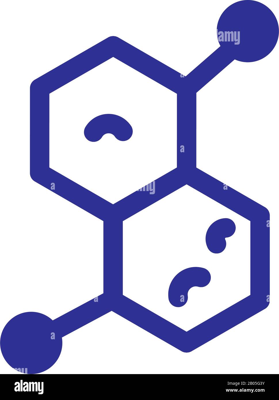 chemical bond icon over white background, thick line style, vector ...