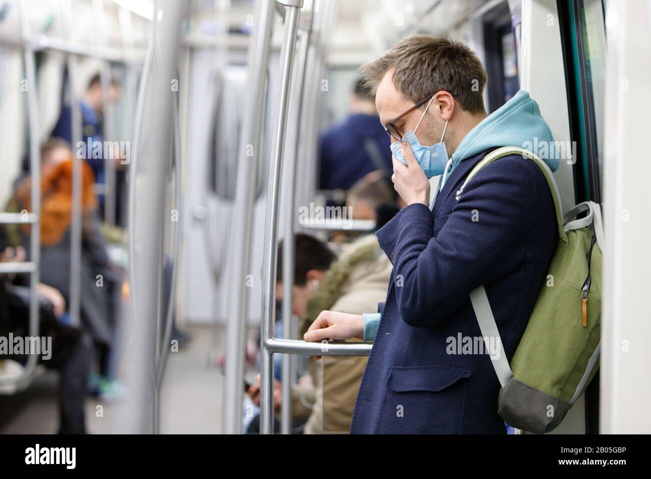Person coughing train hi-res stock photography and images - Alamy