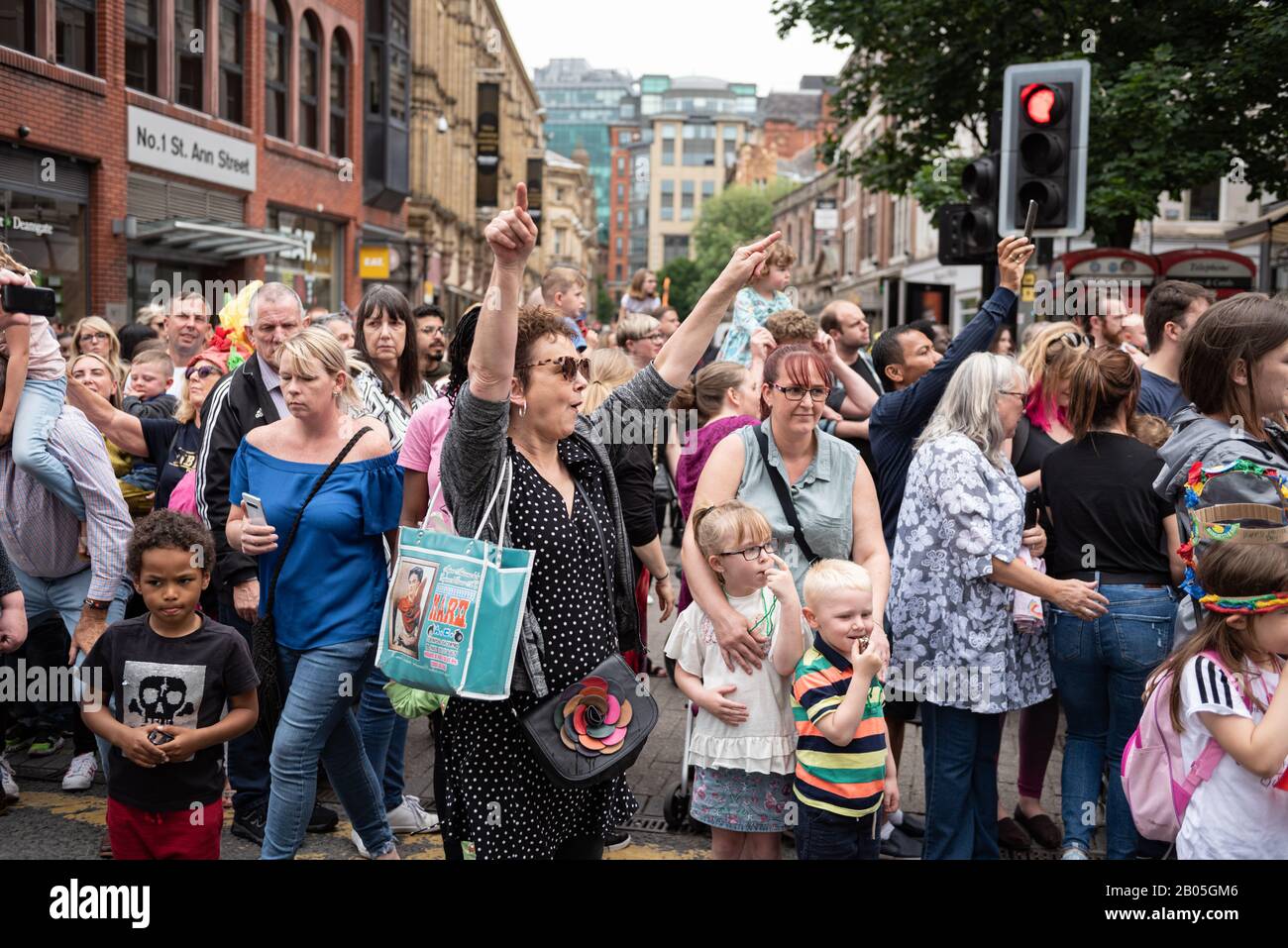 Manchester Day celebrations take place in the city centre Stock Photo ...