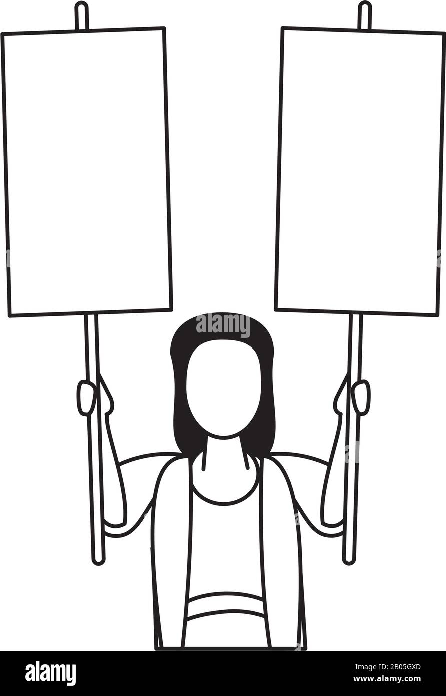 Politics placard protesting banner Cut Out Stock Images & Pictures - Alamy