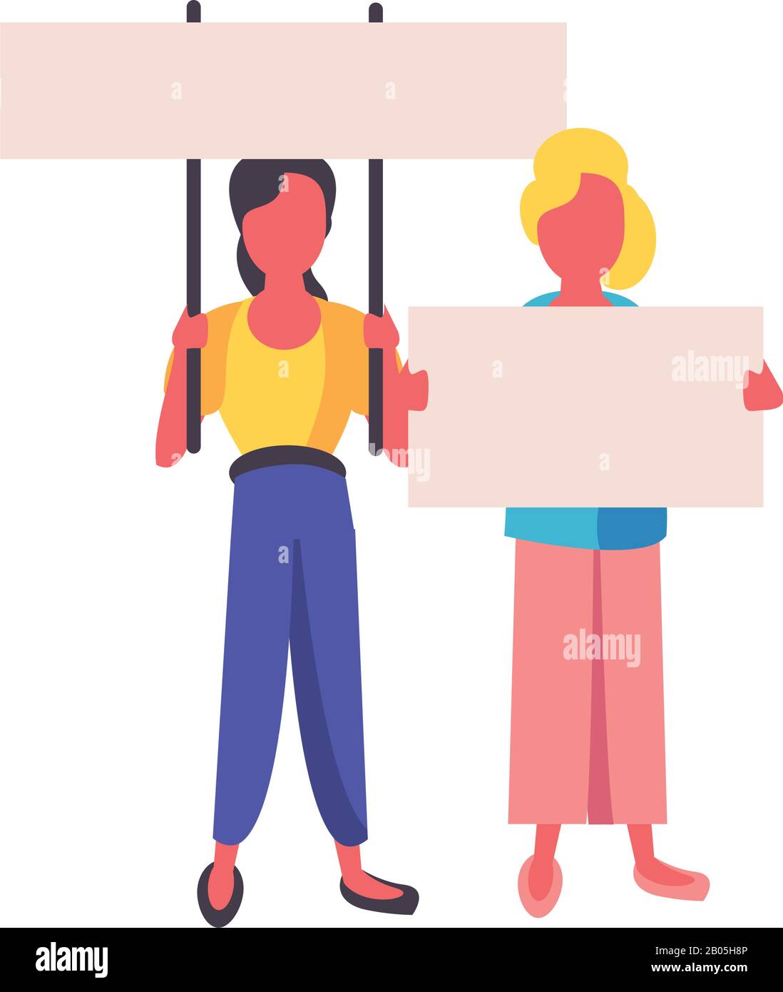 activists women with protest banners Stock Vector Image & Art - Alamy