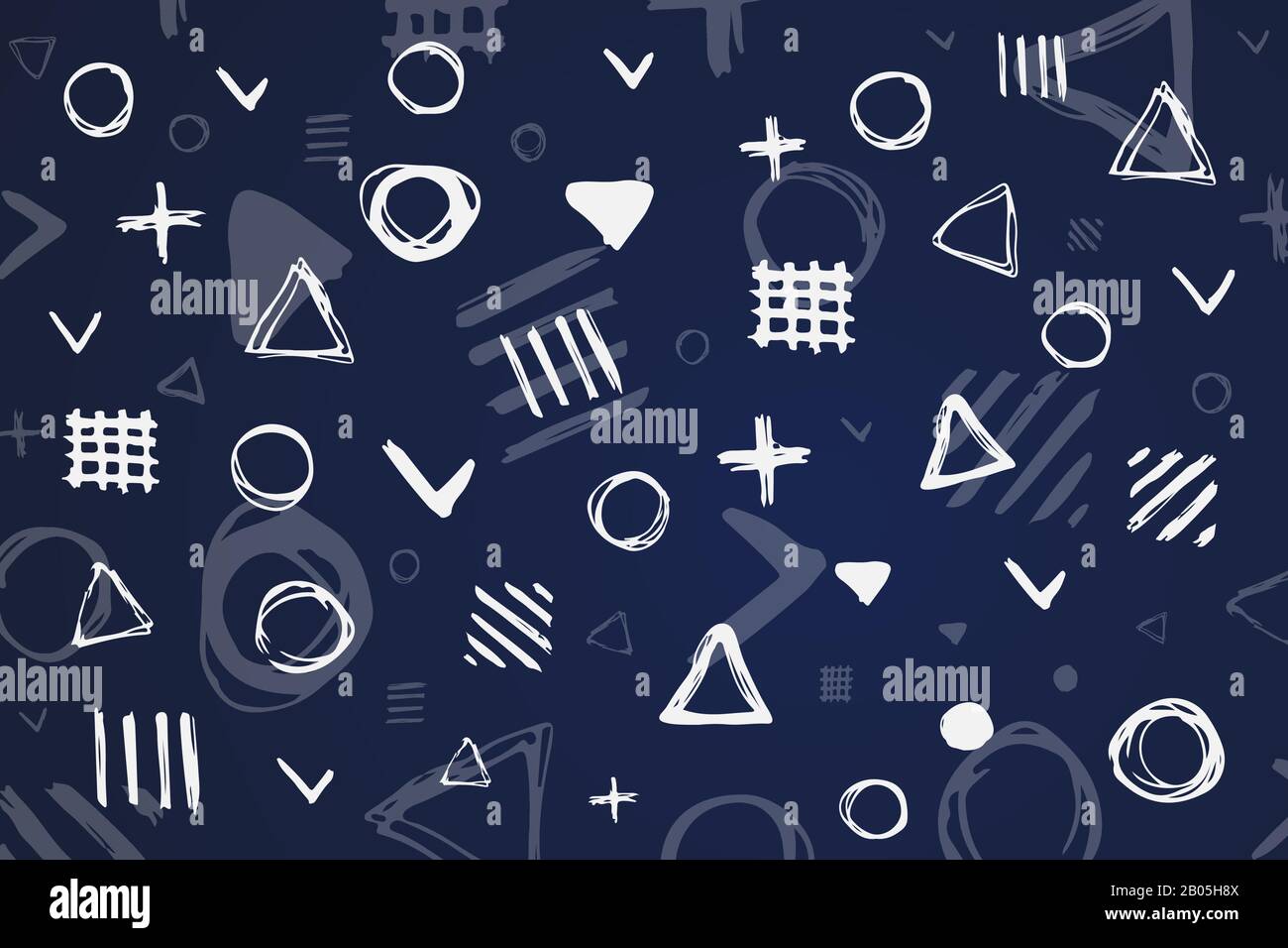 Simple geometric shapes drawn in pencil by hand Stock Vector Image ...