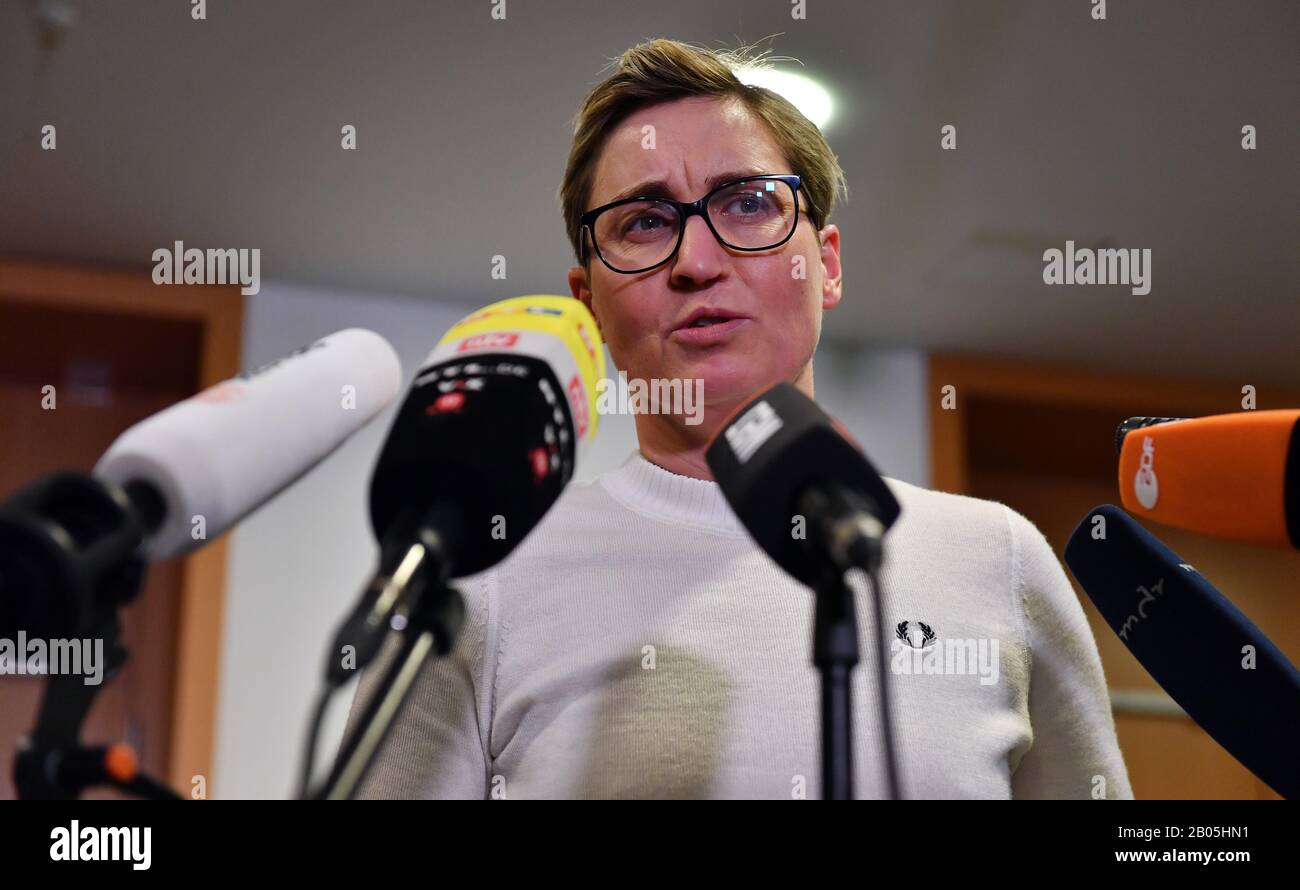 Erfurt, Germany. 18th Feb, 2020. Susanne Hennig-Wellsow (Die Linke ...