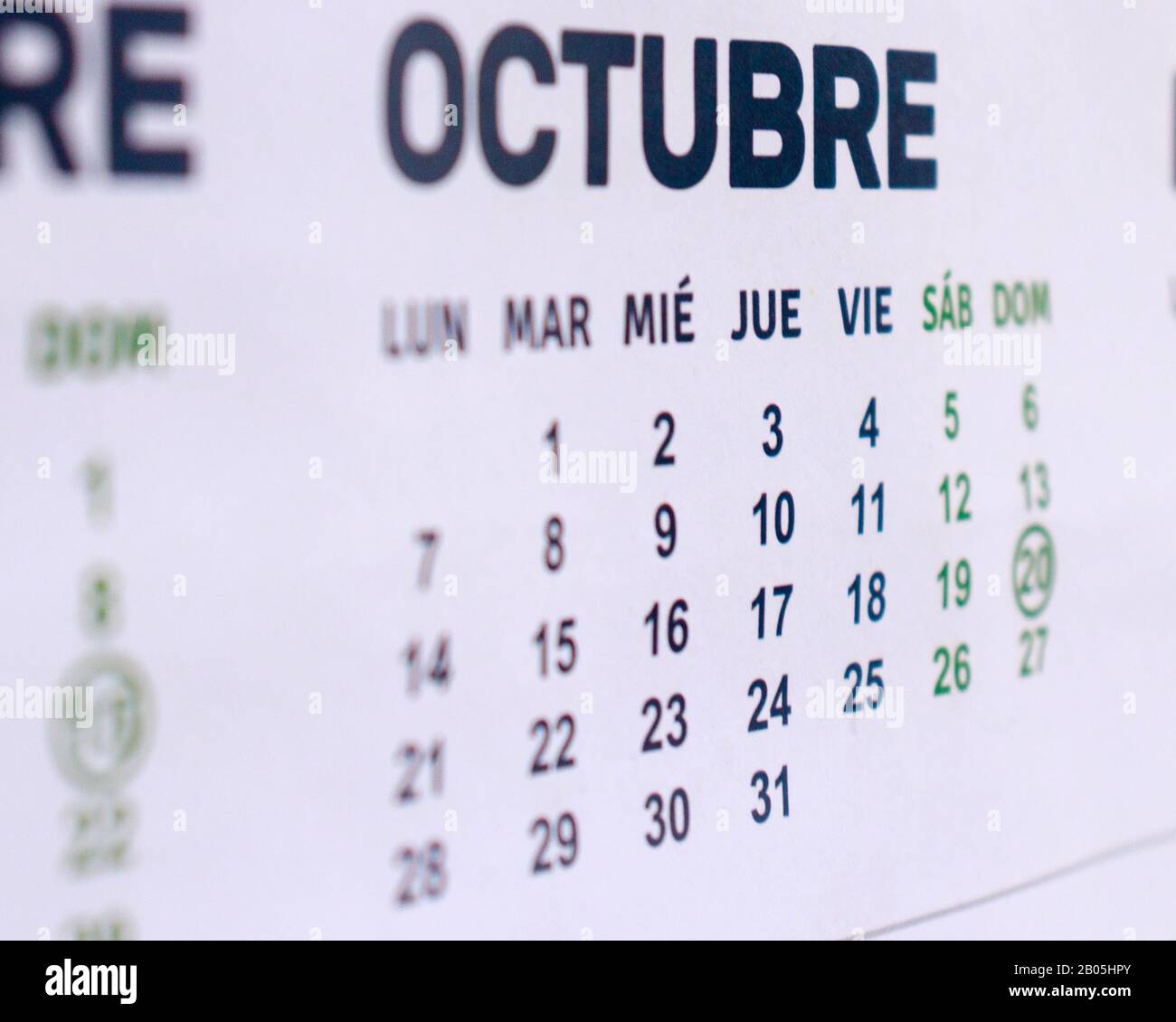 Calendar numbers hi-res stock photography and images - Alamy