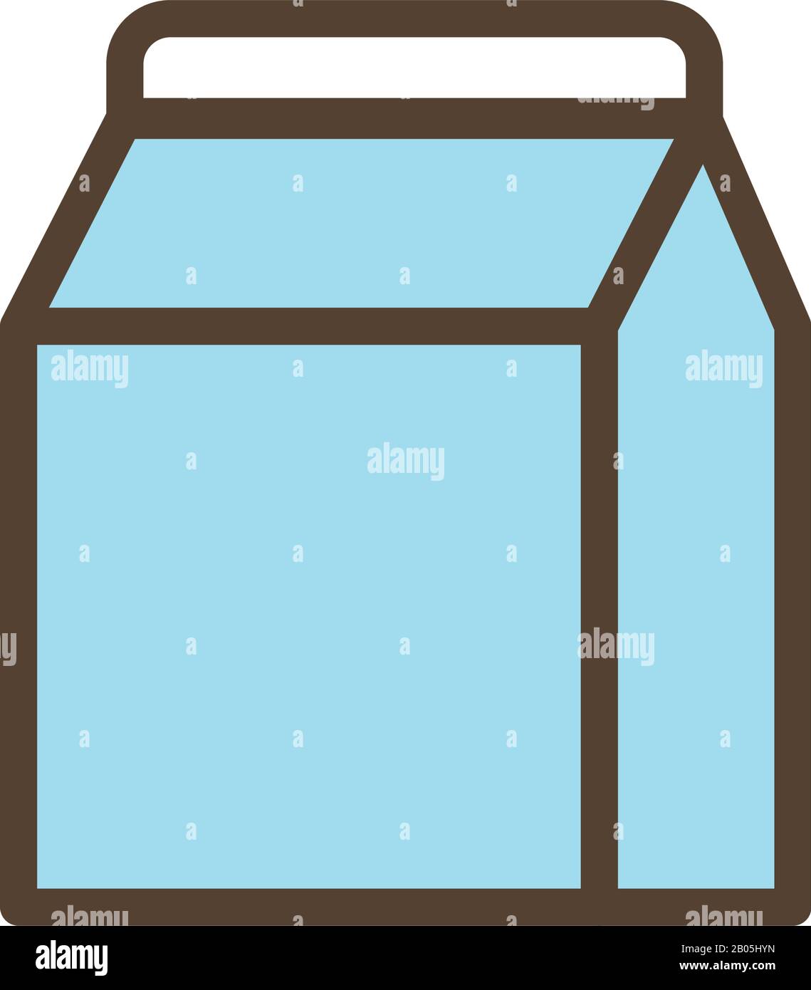 Isolated milk box drink line and fill style icon vector design Stock ...