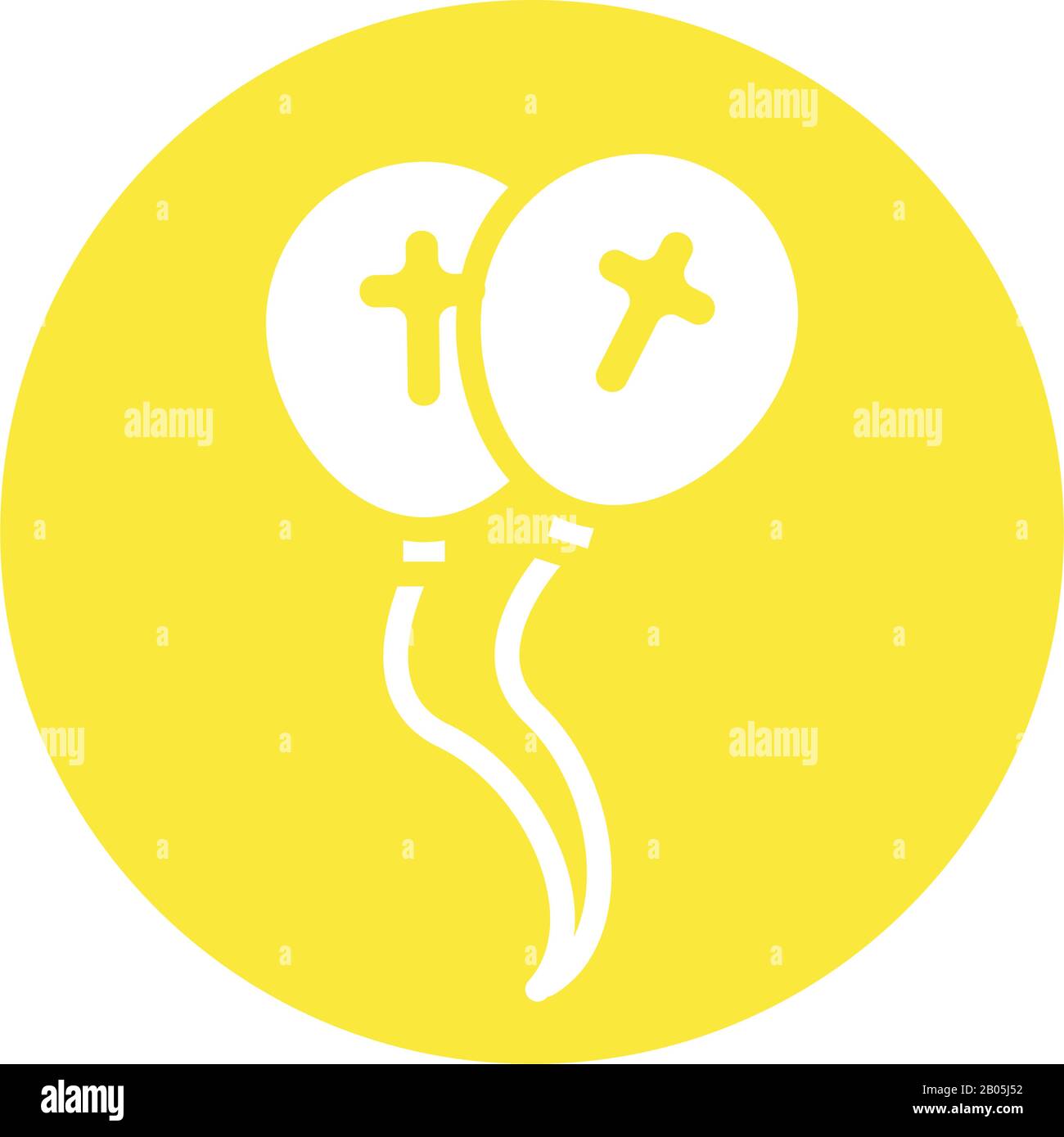balloons helium with cross religion block style icon Stock Vector Image ...