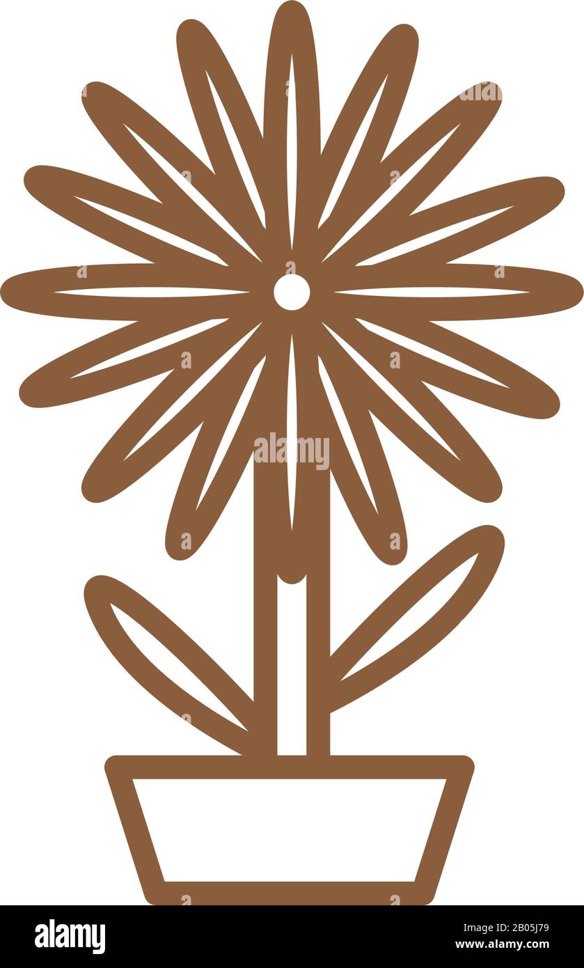 Isolated natural flower line style icon vector design Stock Vector ...