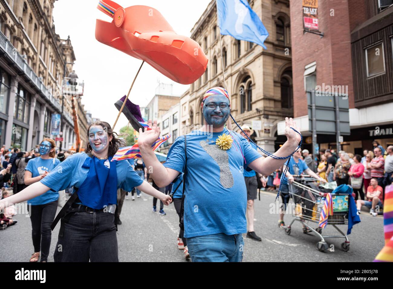 Manchester Day celebrations take place in the city centre Stock Photo ...