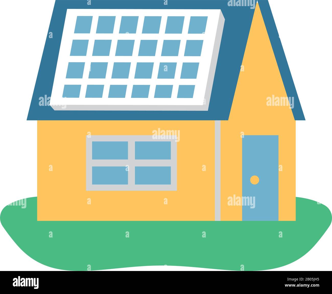 house with solar panel energy Stock Vector Image & Art - Alamy