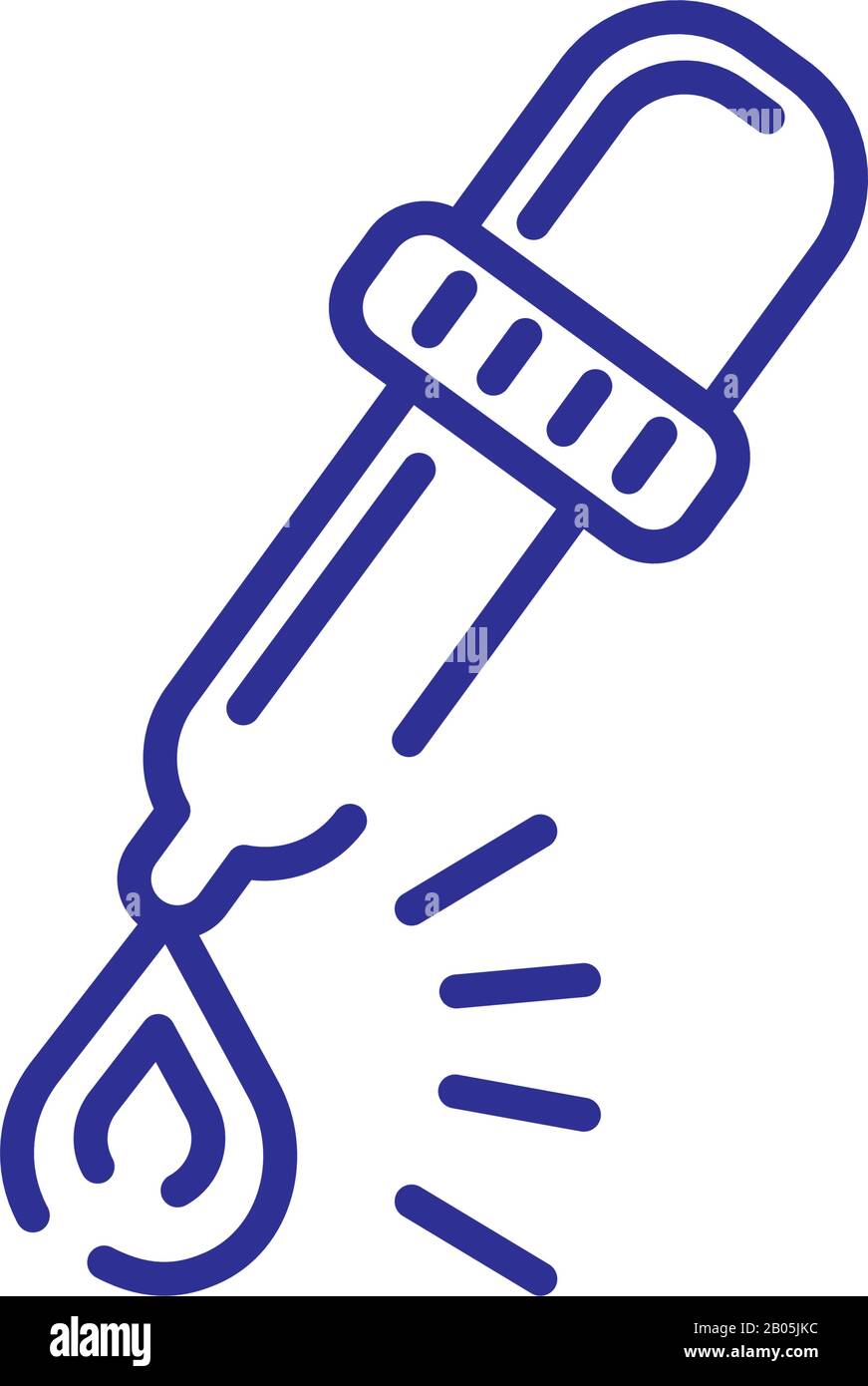 dropper icon over white background, line detail style, vector ...