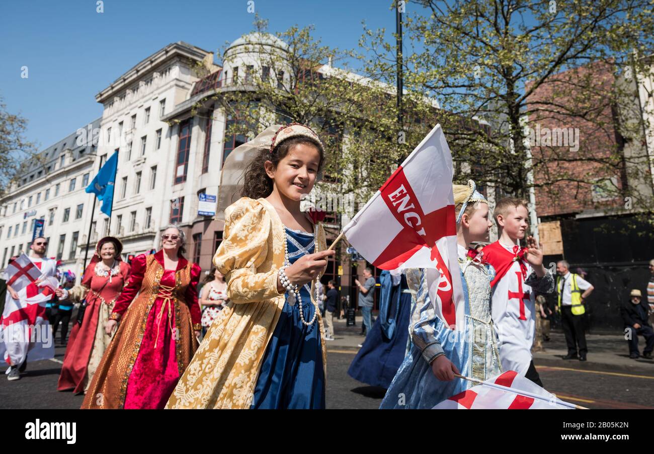 St. Georges Day Parade, Manchester Stock Photo - Alamy
