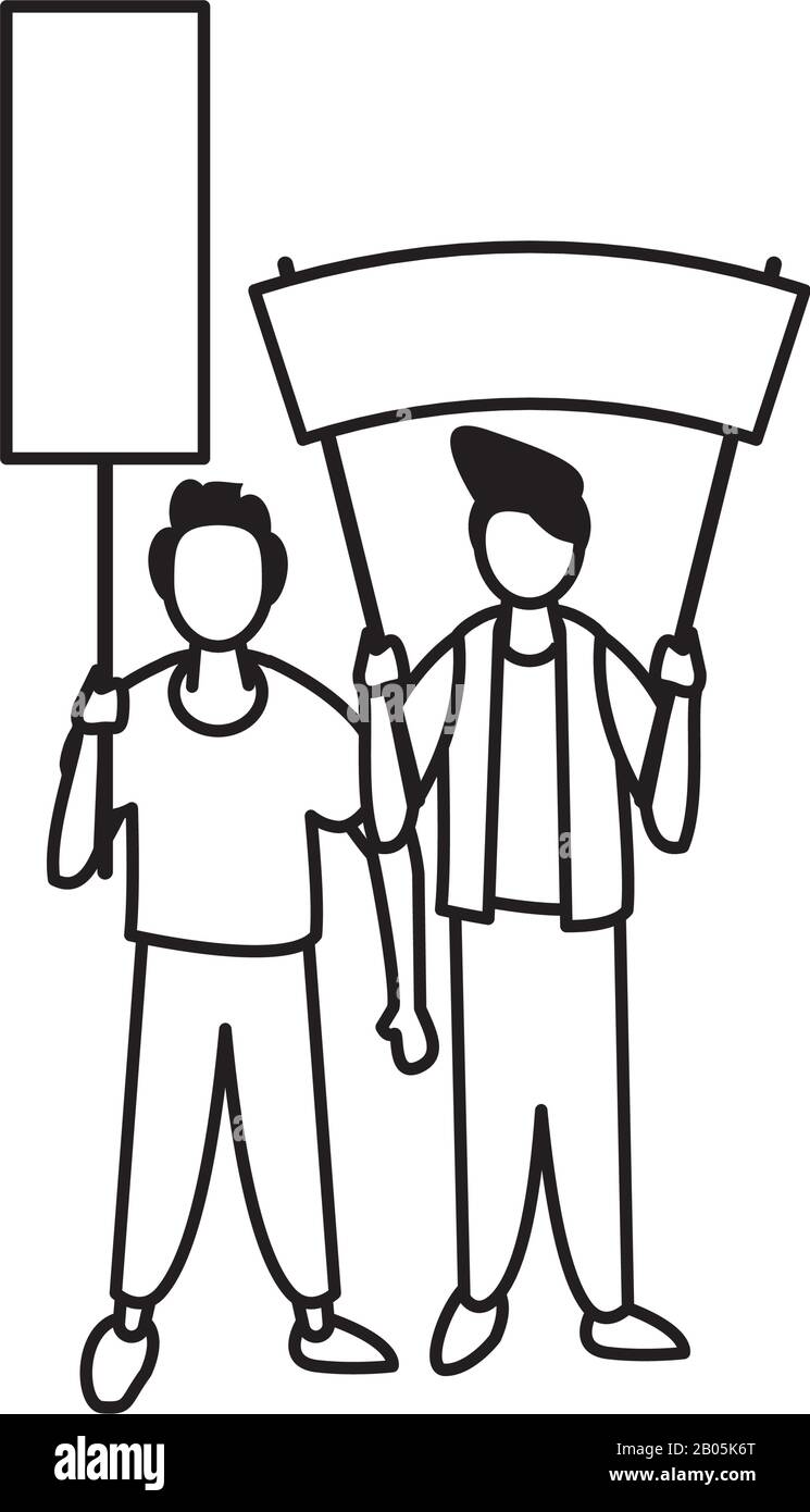 Protesters banners Cut Out Stock Images & Pictures - Alamy