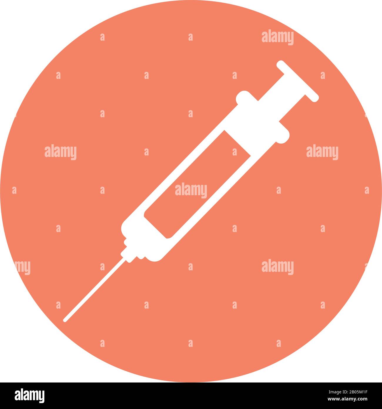 medical syringe, block and flat style icon vector illustration design ...
