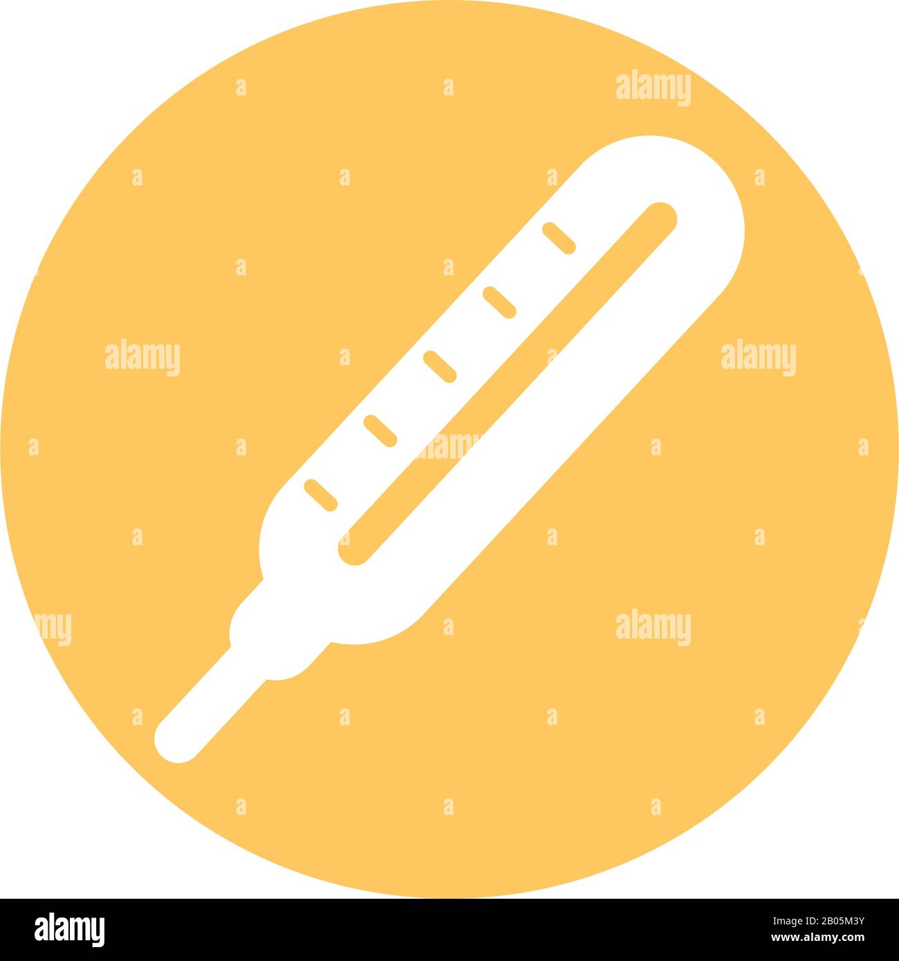medical instrument thermometer, block and flat style icon vector ...