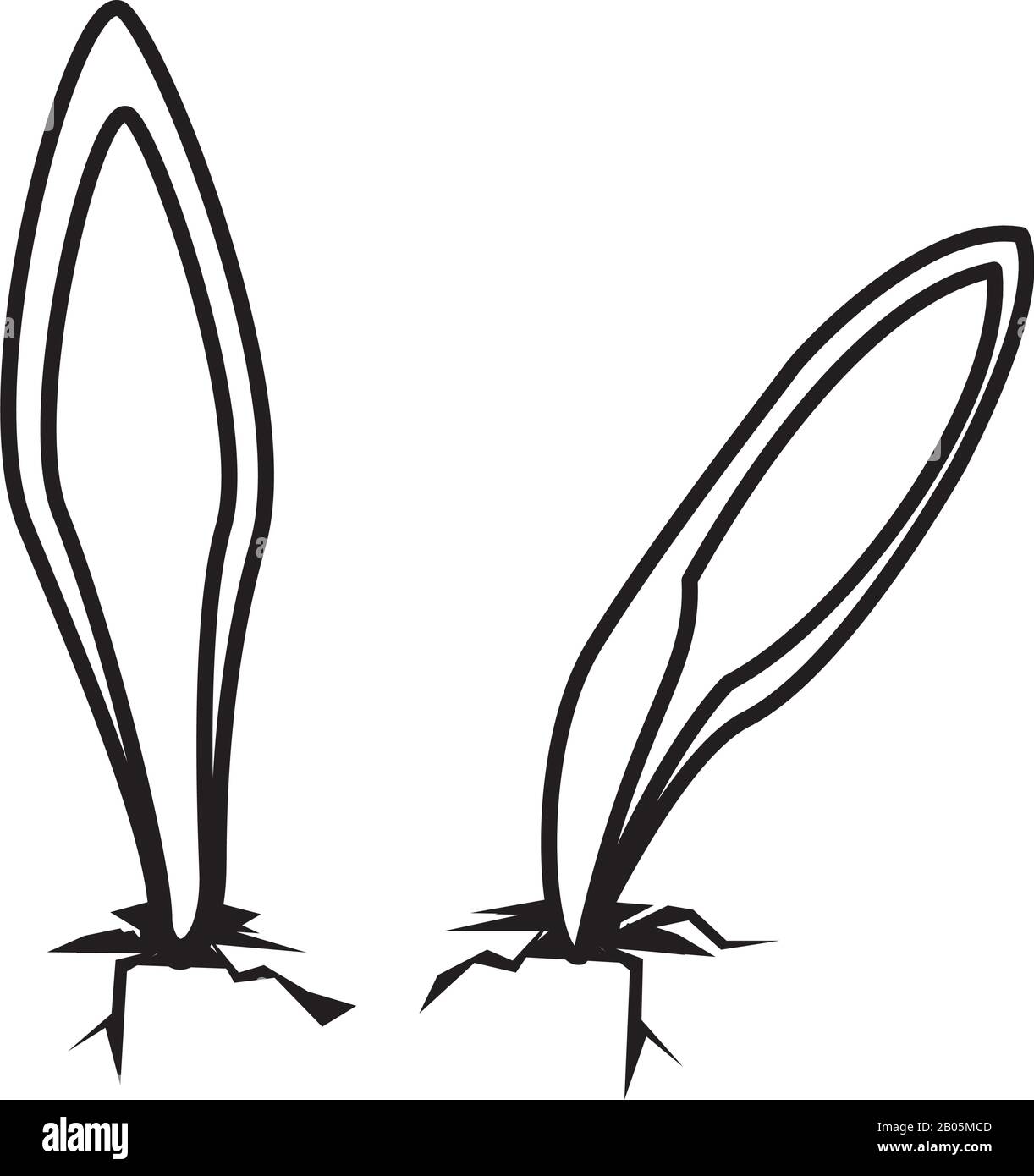 Rabbit ears hands Stock Vector Images - Alamy