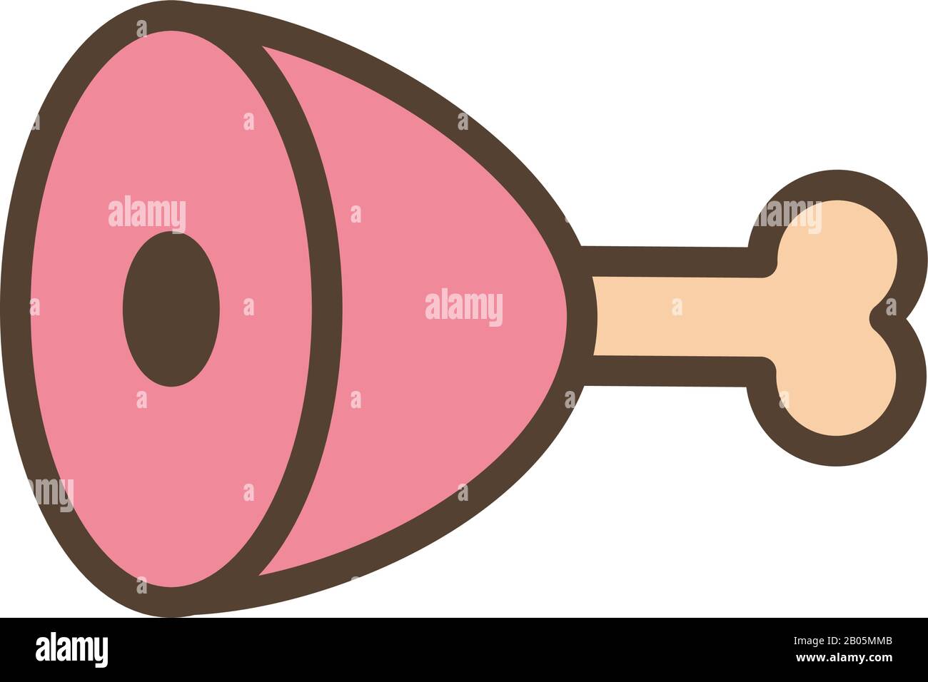 Isolated chicken food line and fill style icon vector design Stock ...