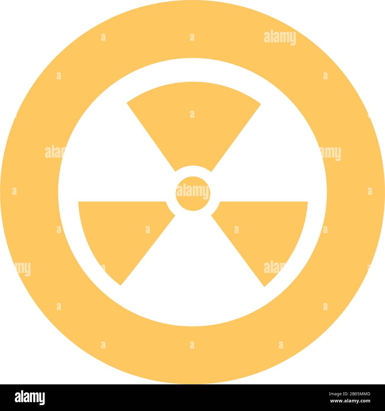 radioactive contamination, block and flat style icon vector ...