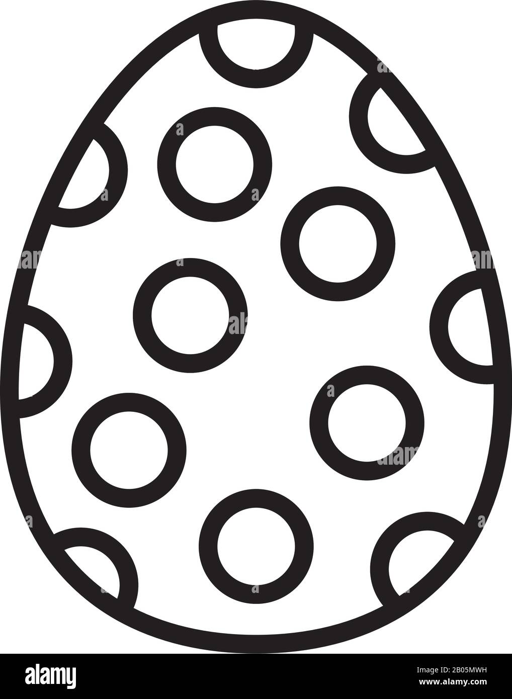easter egg painted dotted line style Stock Vector Image & Art - Alamy