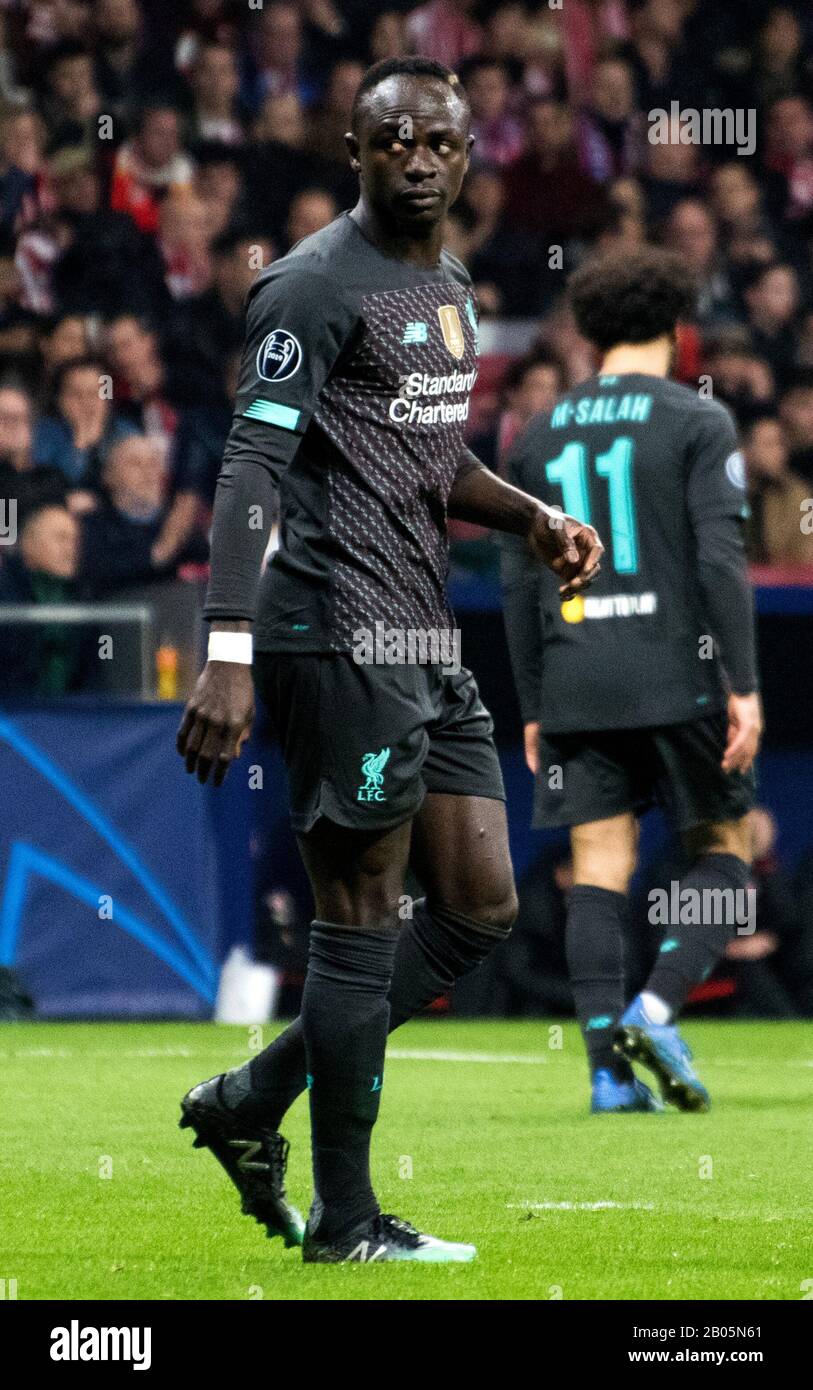 Madrid, Spain. 18th February, 2020. Sadio Mane (Liverpool FC) during ...