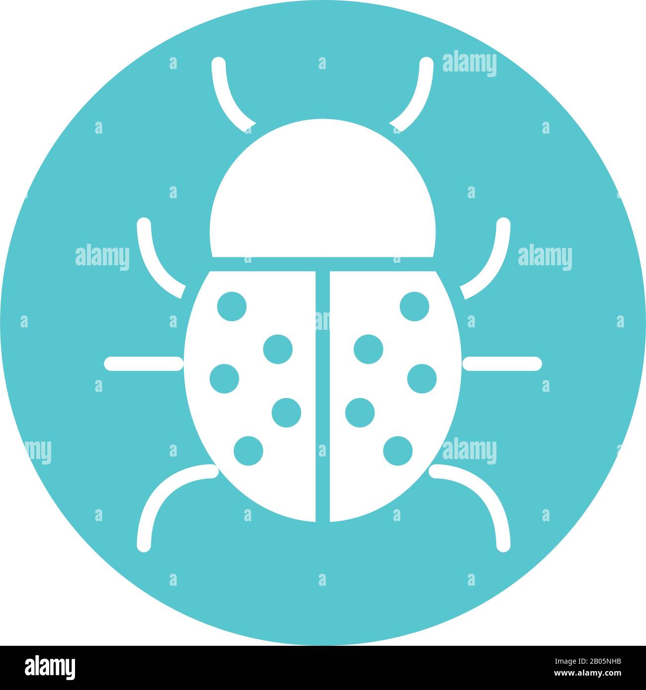 cute ladybug spring insect block style Stock Vector Image & Art - Alamy