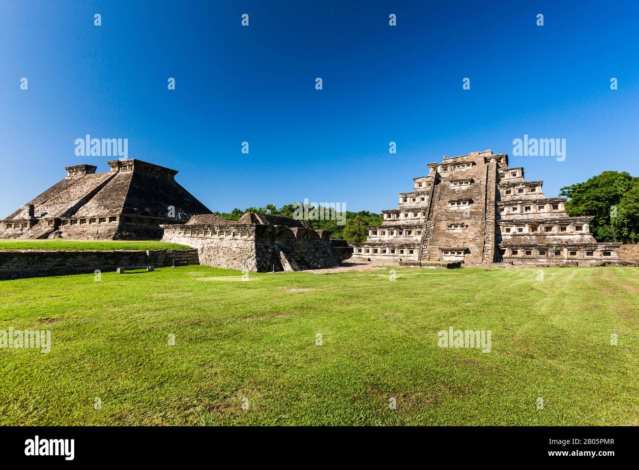 Pyramid of the Niches and The South Ballcourt of El Tajin, north-east ...