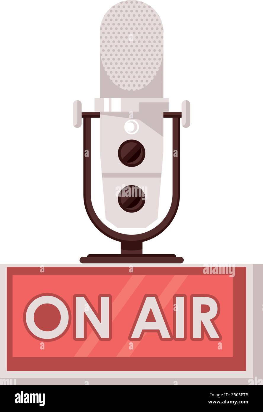 radio microphone retro with on air label Stock Vector Image & Art - Alamy