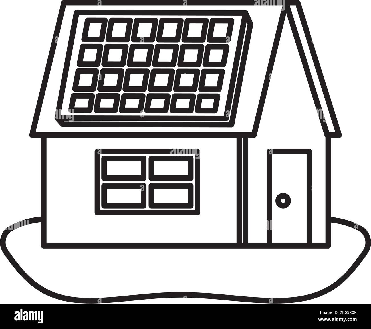 house with solar panel energy Stock Vector Image & Art - Alamy