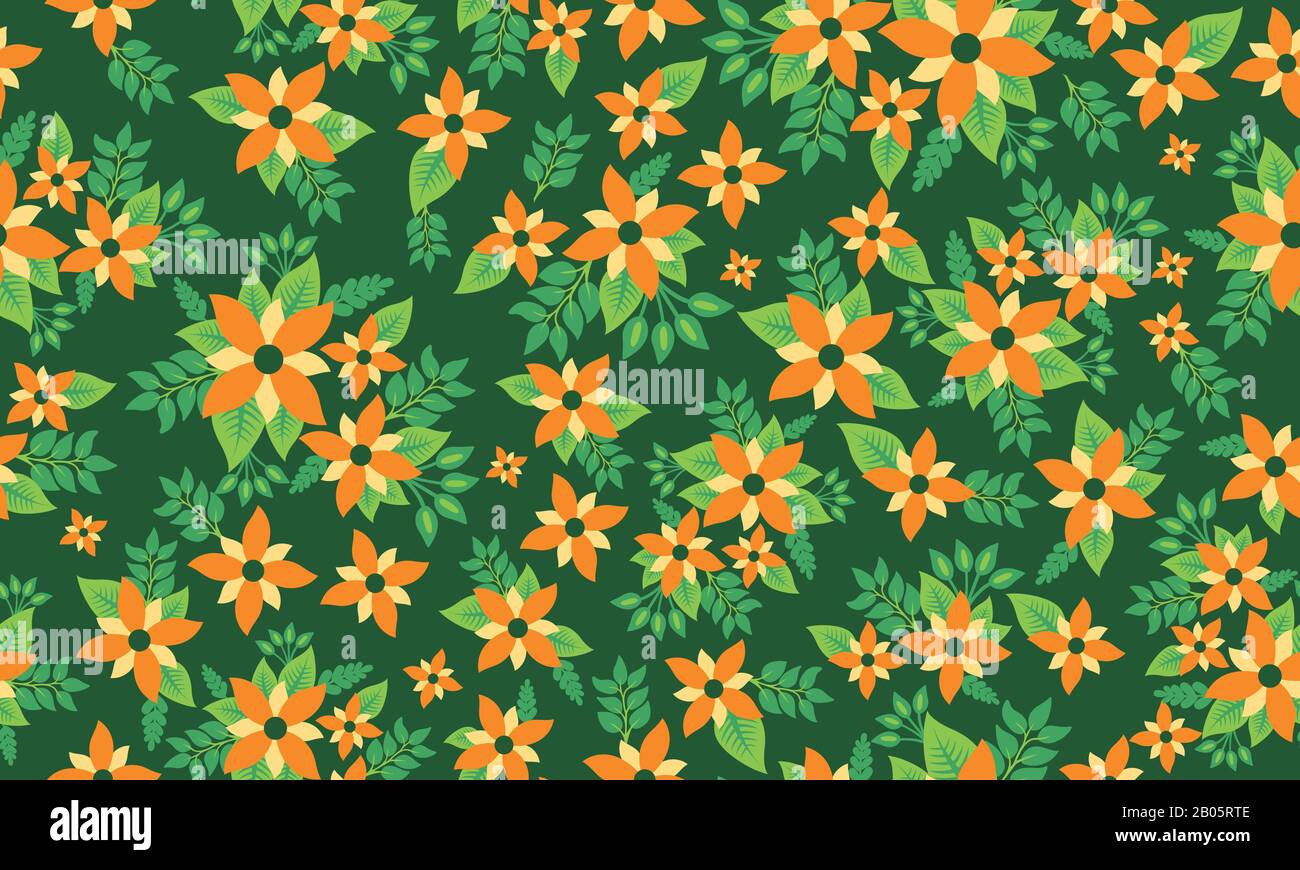 Simple template for flower spring pattern background, with unique of ...