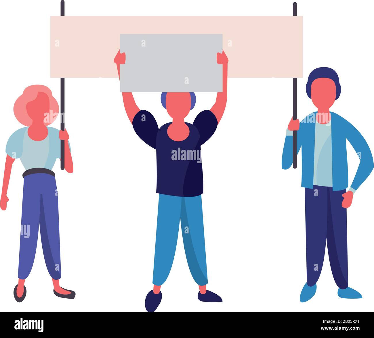 activists people with protest banners Stock Vector Image & Art - Alamy