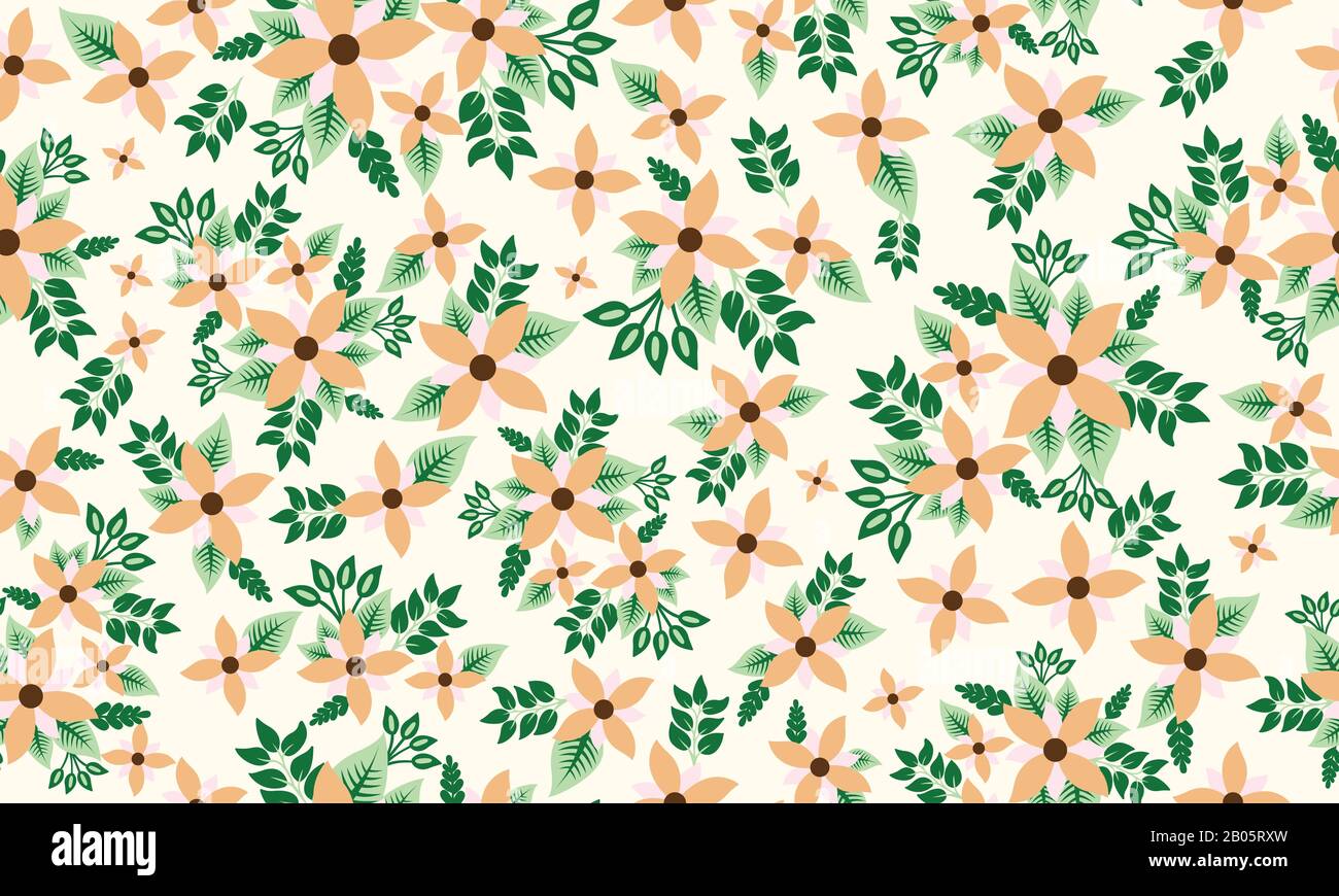 Simple template for flower spring pattern background, with unique of ...