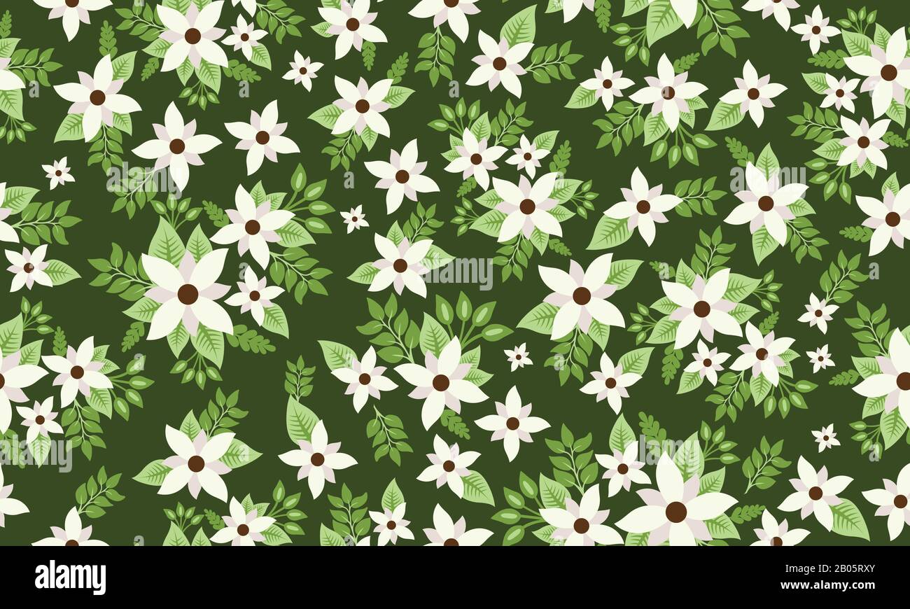 Simple template for flower spring pattern background, with unique of ...