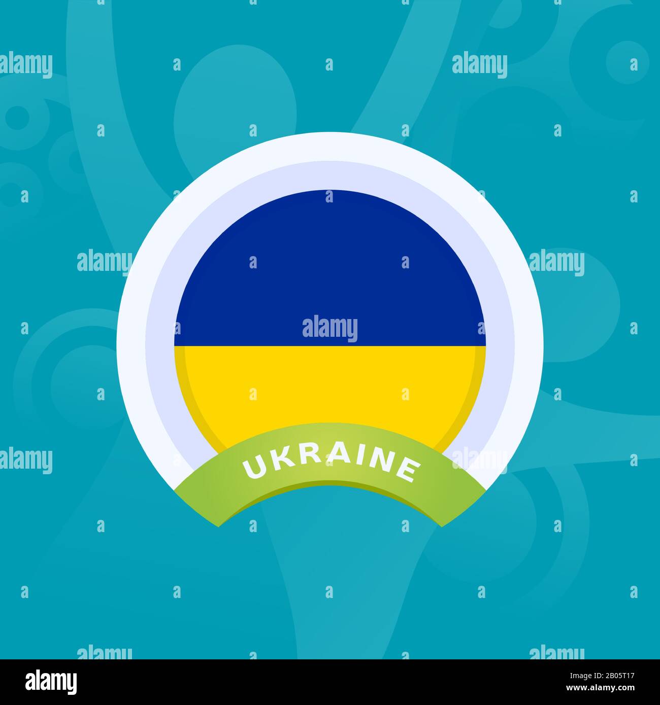 Ukraine vector flag. European football 2020 tournament final stage ...