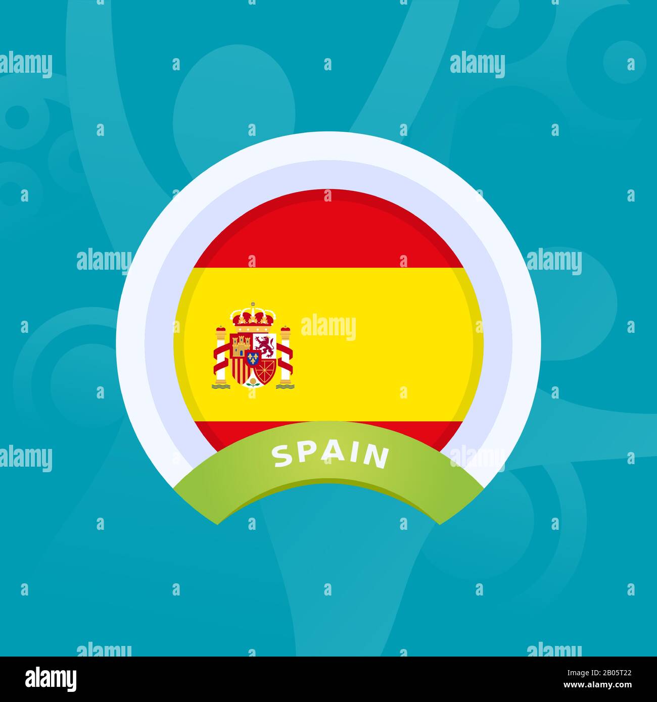 Spain vector flag. European football 2020 tournament final stage ...