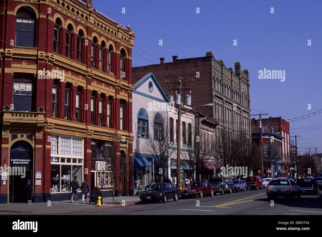 USA, WASHINGTON, PORT TOWNSEND, DOWNTOWN, STREET SCENE, JAMES ...
