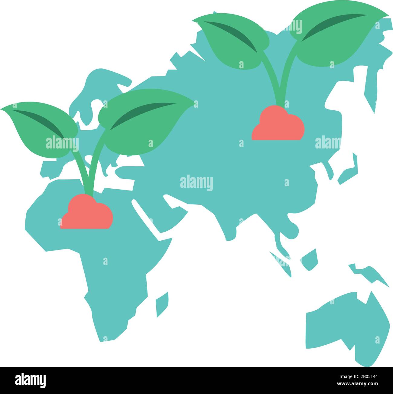 leafs plants ecology in the world maps Stock Vector Image & Art - Alamy