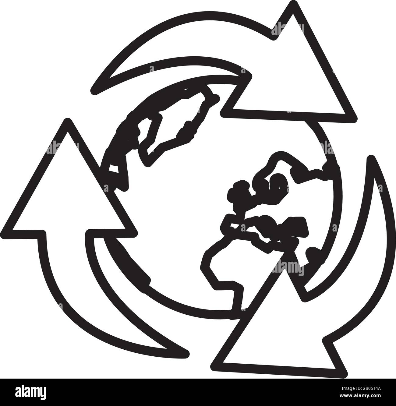 world planet earth with arrows around Stock Vector Image & Art - Alamy