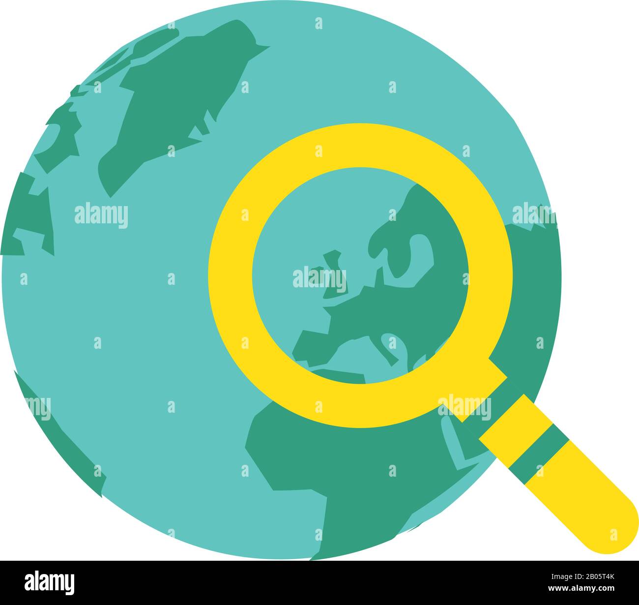 world planet earth with magnifying glass Stock Vector Image & Art - Alamy