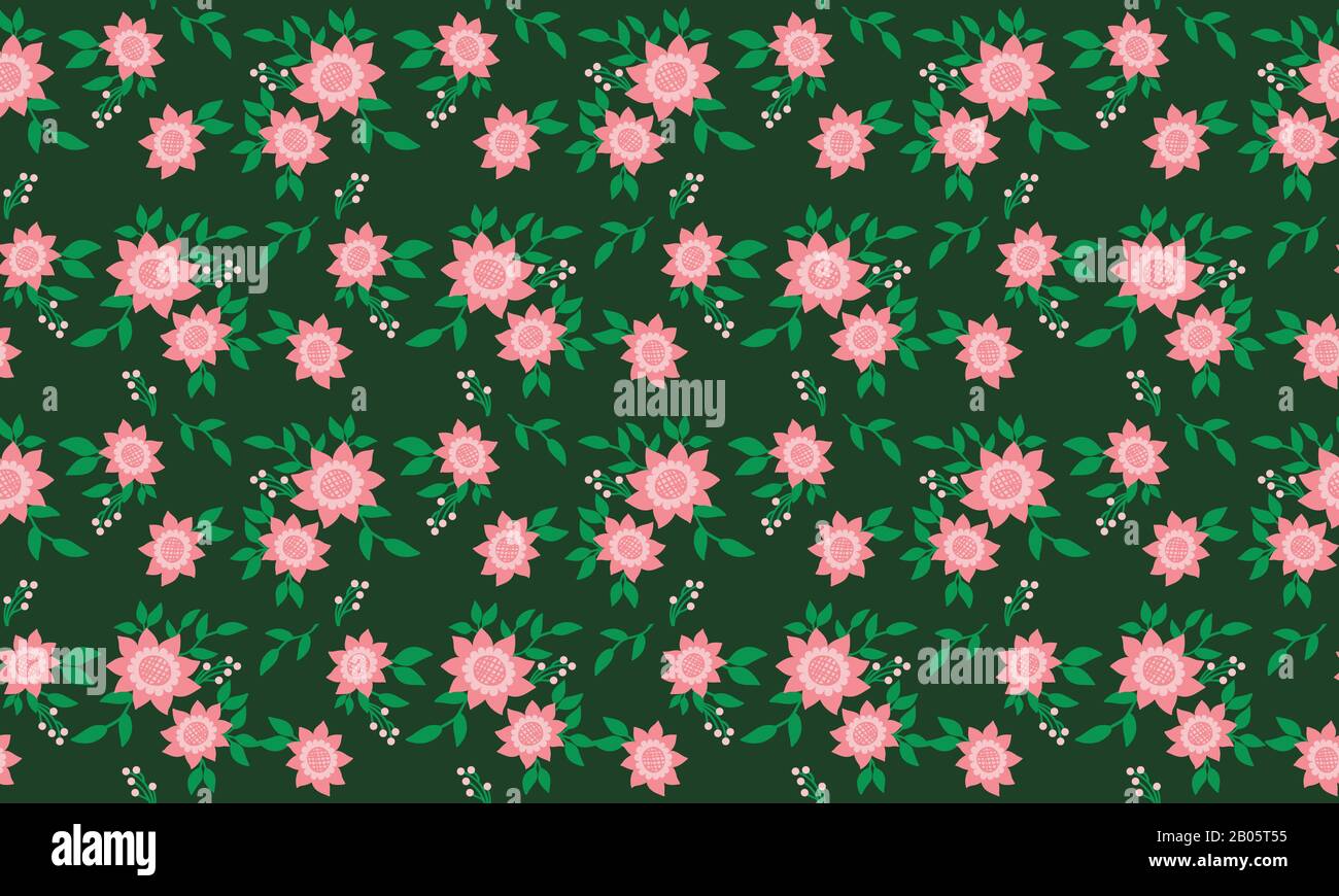 Abstract flower pattern background for spring, with leaf and flower ...