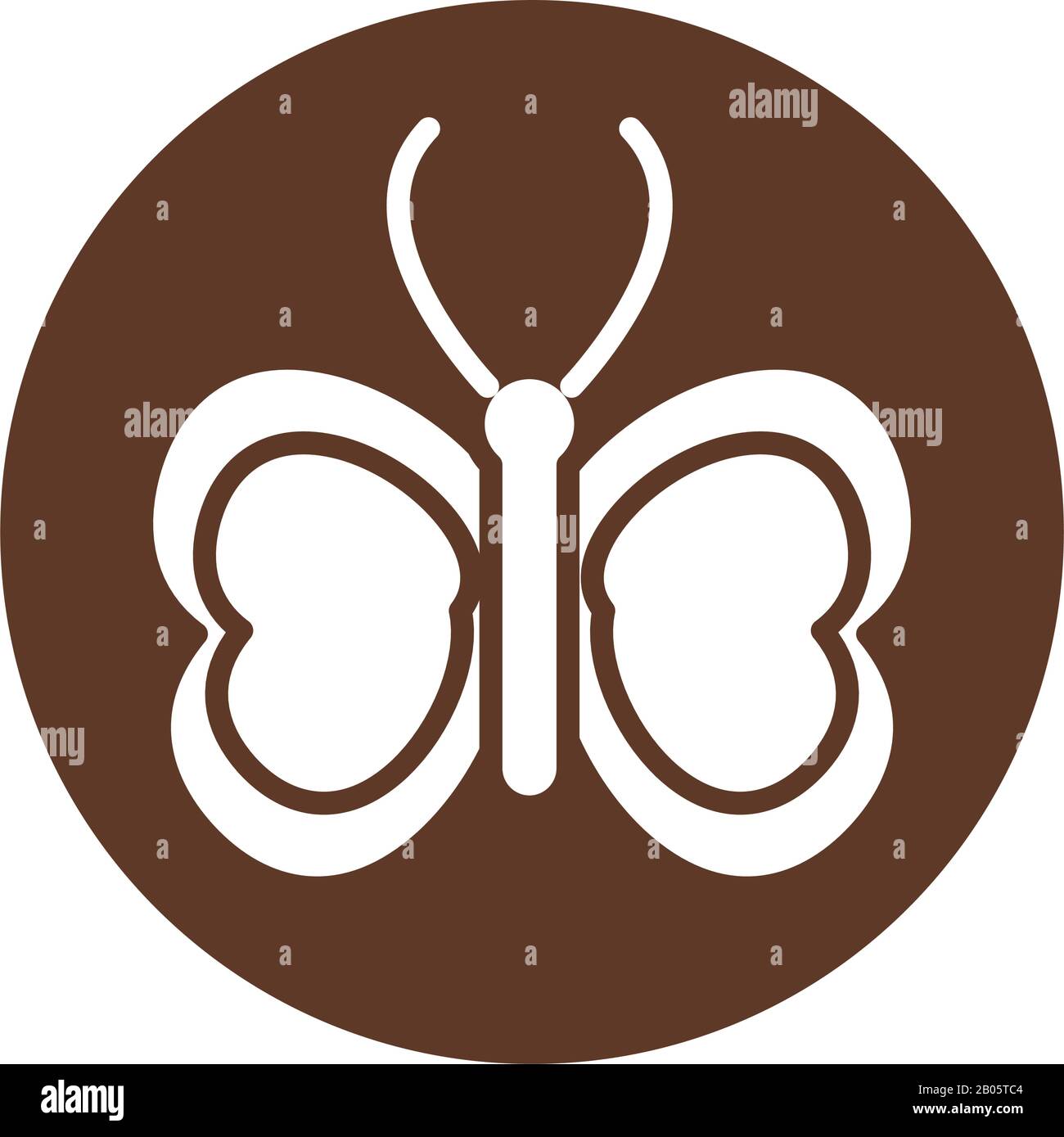 beautiful butterfly flying block style Stock Vector Image & Art - Alamy