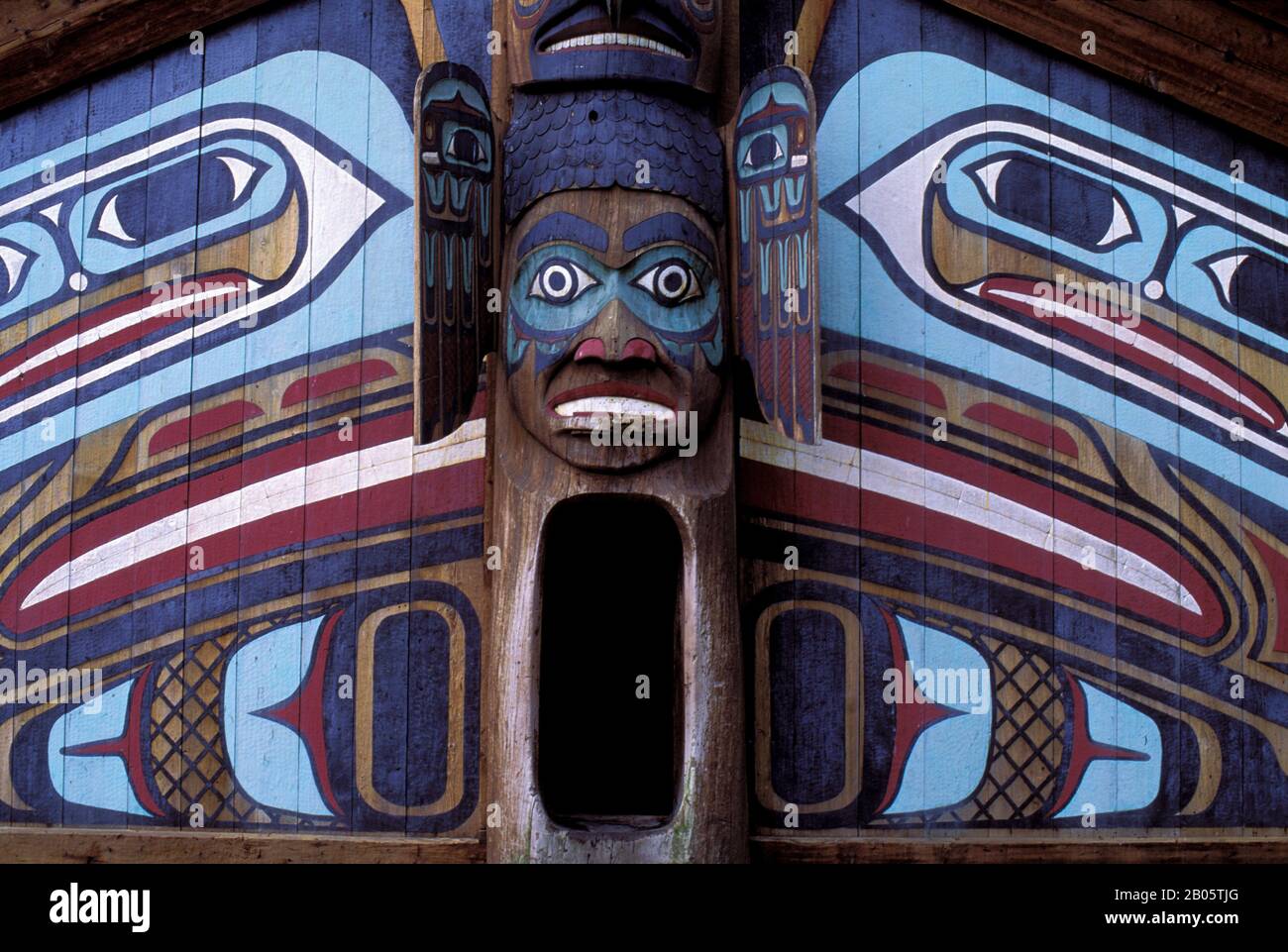 USA,ALASKA,INSIDE PASSAGE, KETCHIKAN, TOTEM BIGHT STATE PARK, TLINGIT ...