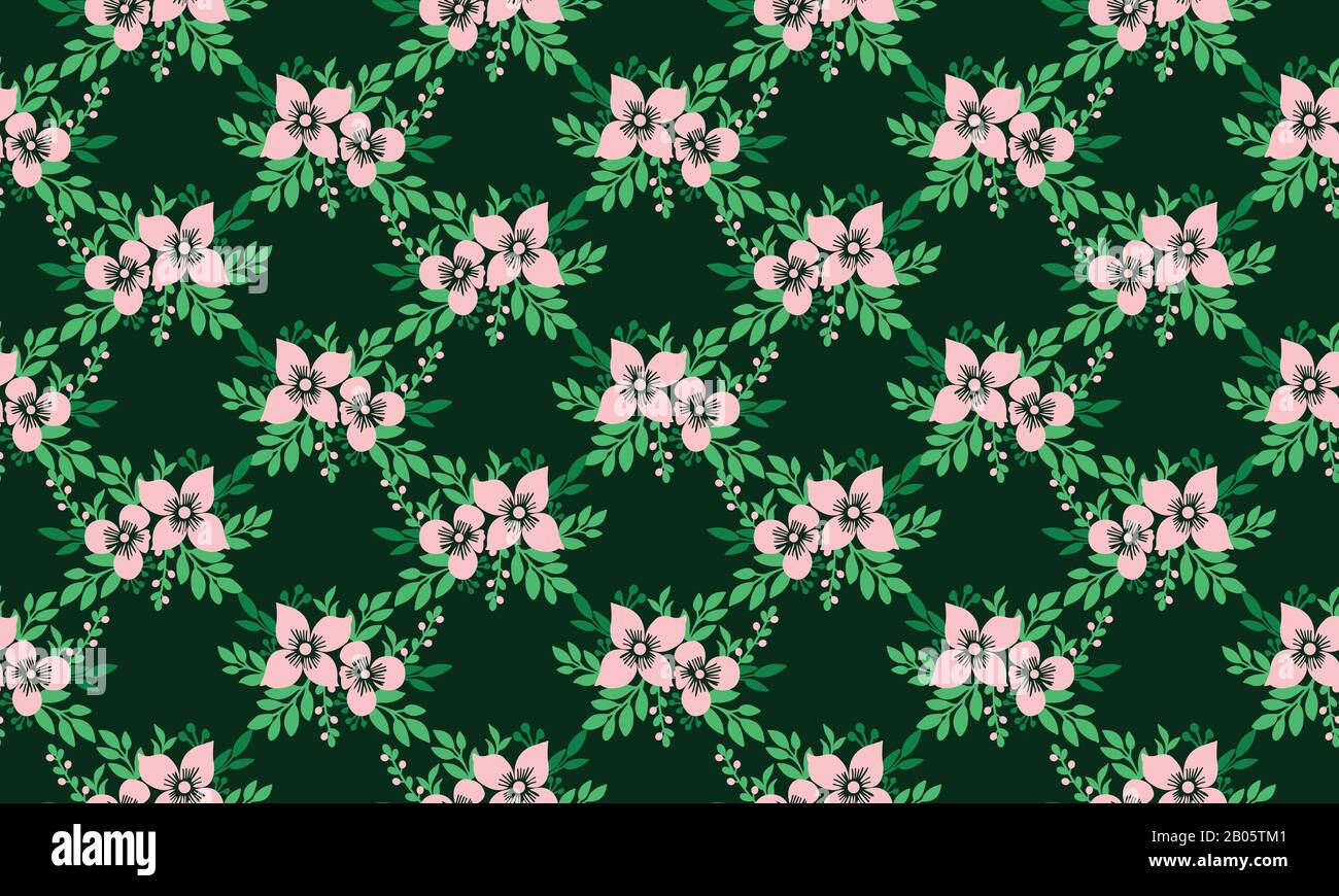Seamless design of leaf and floral, for spring floral pattern ...