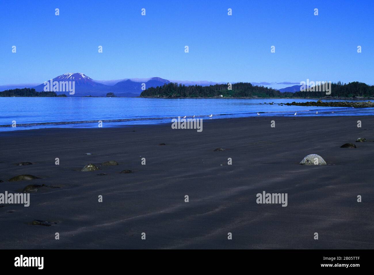 USA,ALASKA,INSIDE PASSAGE, SITKA, VIEW OF MT. EDGECOMBE, EXTINCT ...