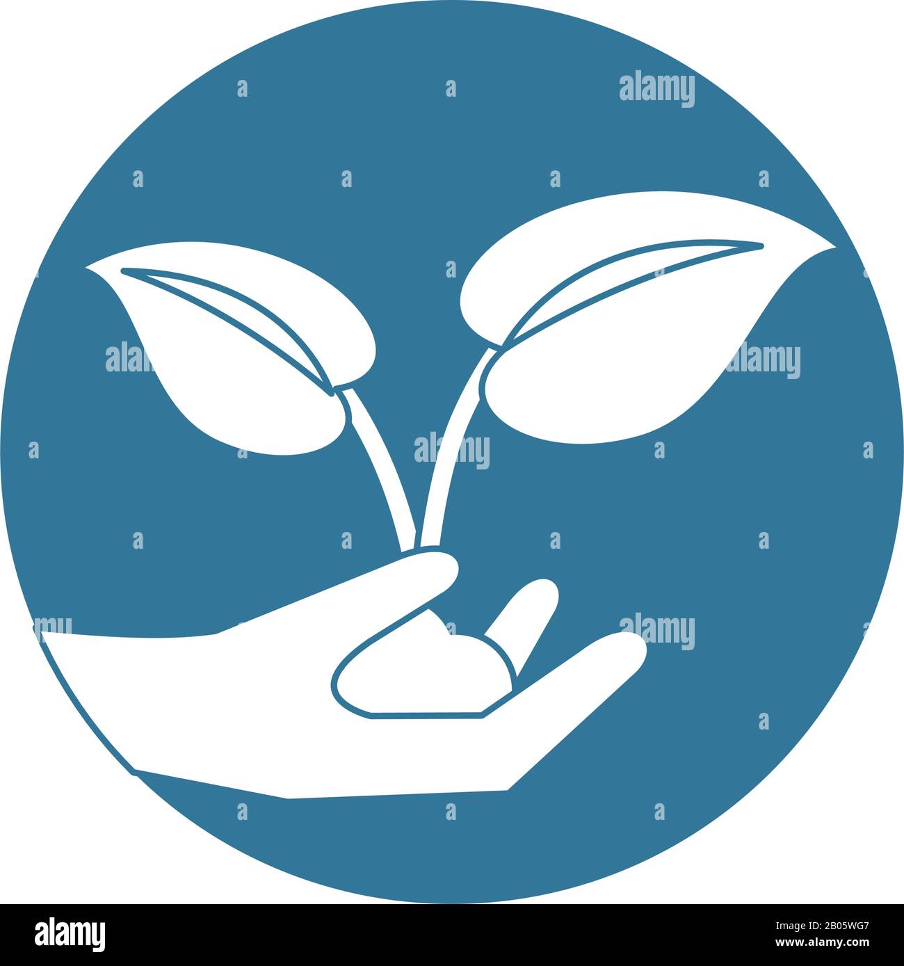 hands lifting leafs plant ecology Stock Vector Image & Art - Alamy