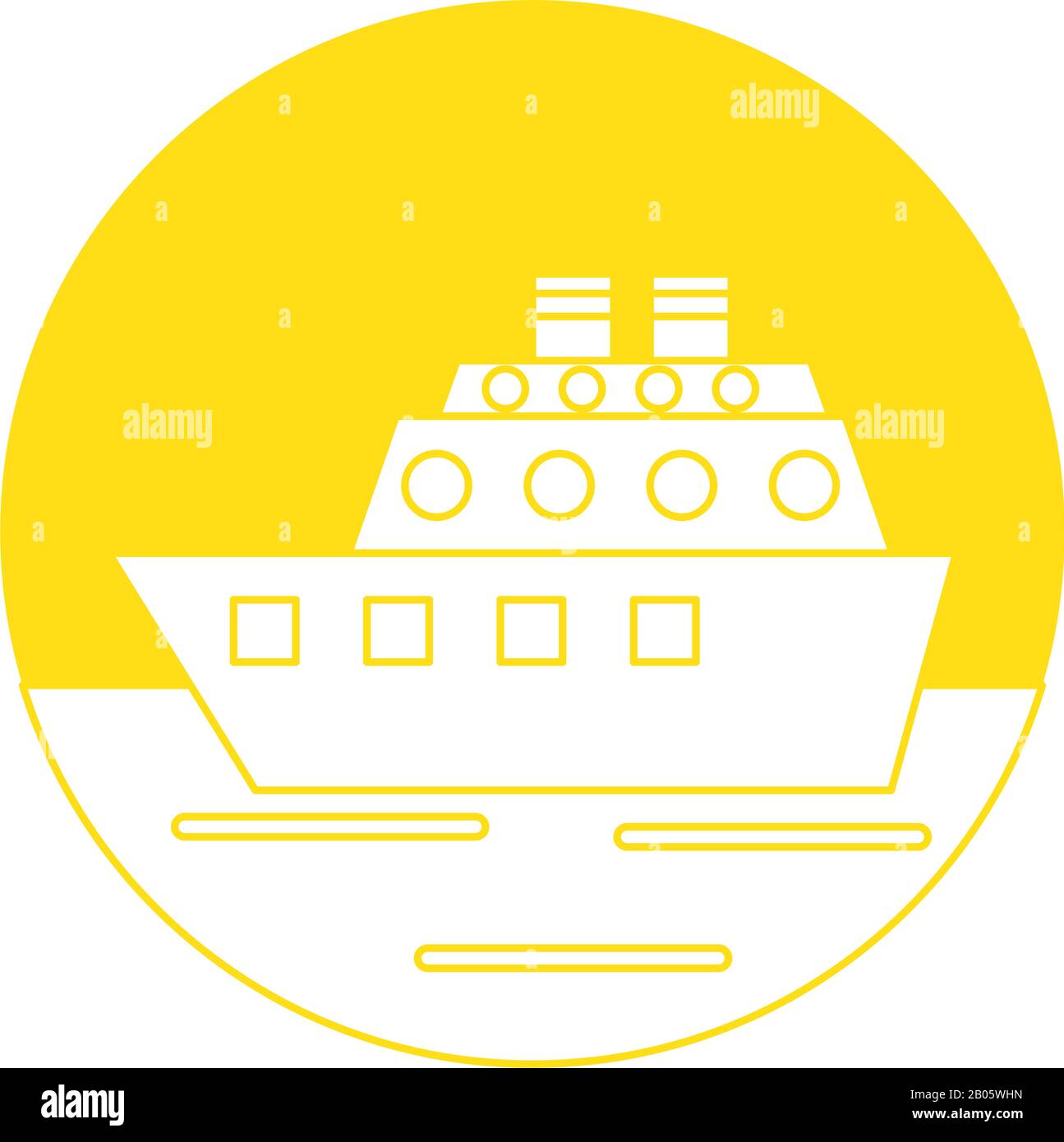 ship boat in the sea icon Stock Vector Image & Art - Alamy