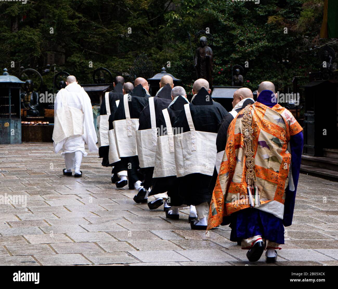 Okunoin, Japan's largest cemetery, located on Mt. Koya, the birthplace ...