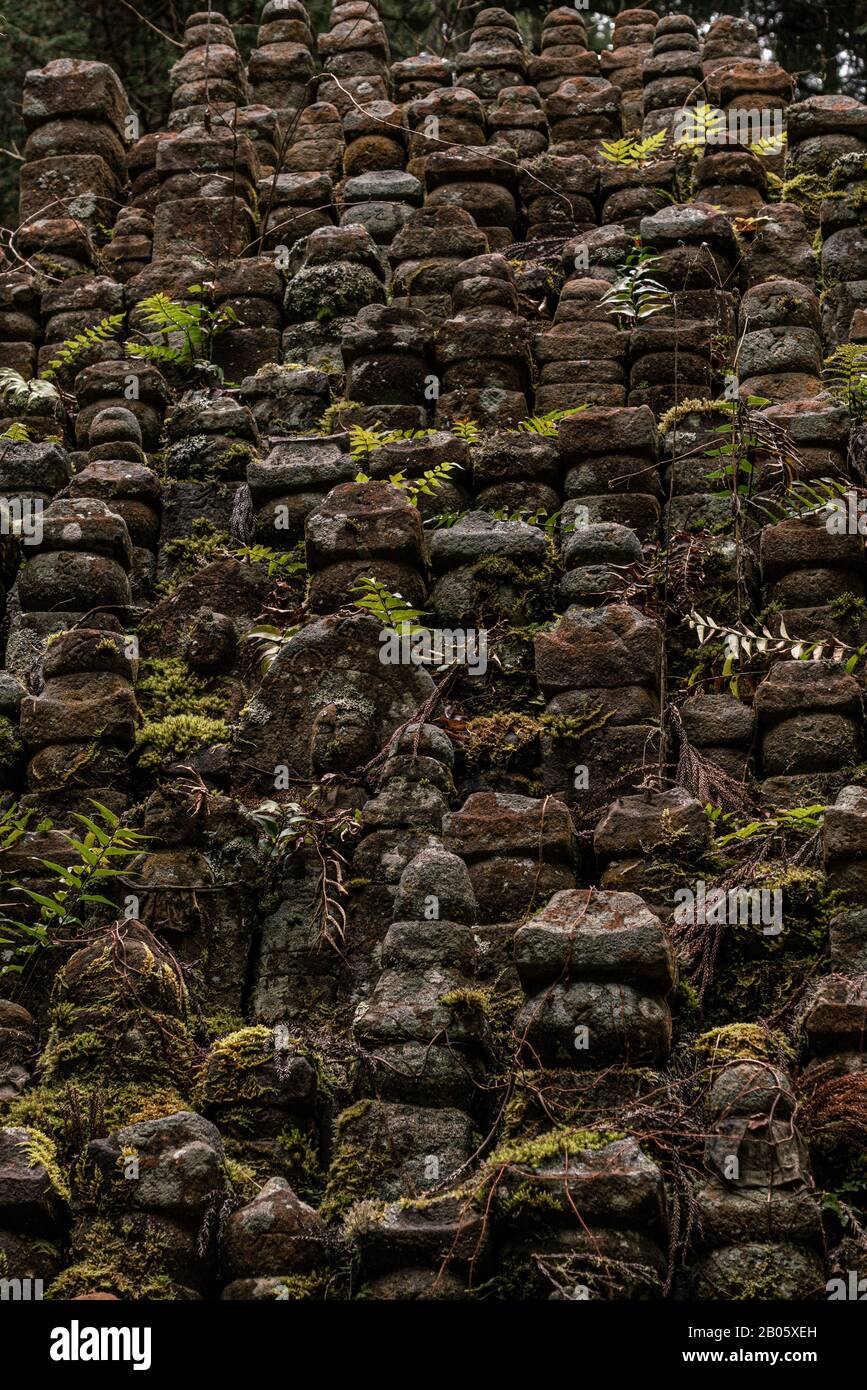 Okunoin, Japan's largest cemetery, located on Mt. Koya, the birthplace ...