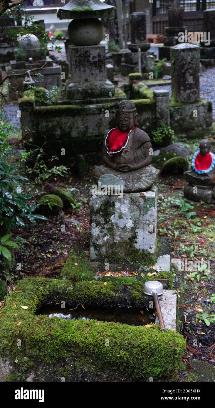 Okunoin, Japan's largest cemetery, located on Mt. Koya, the birthplace ...