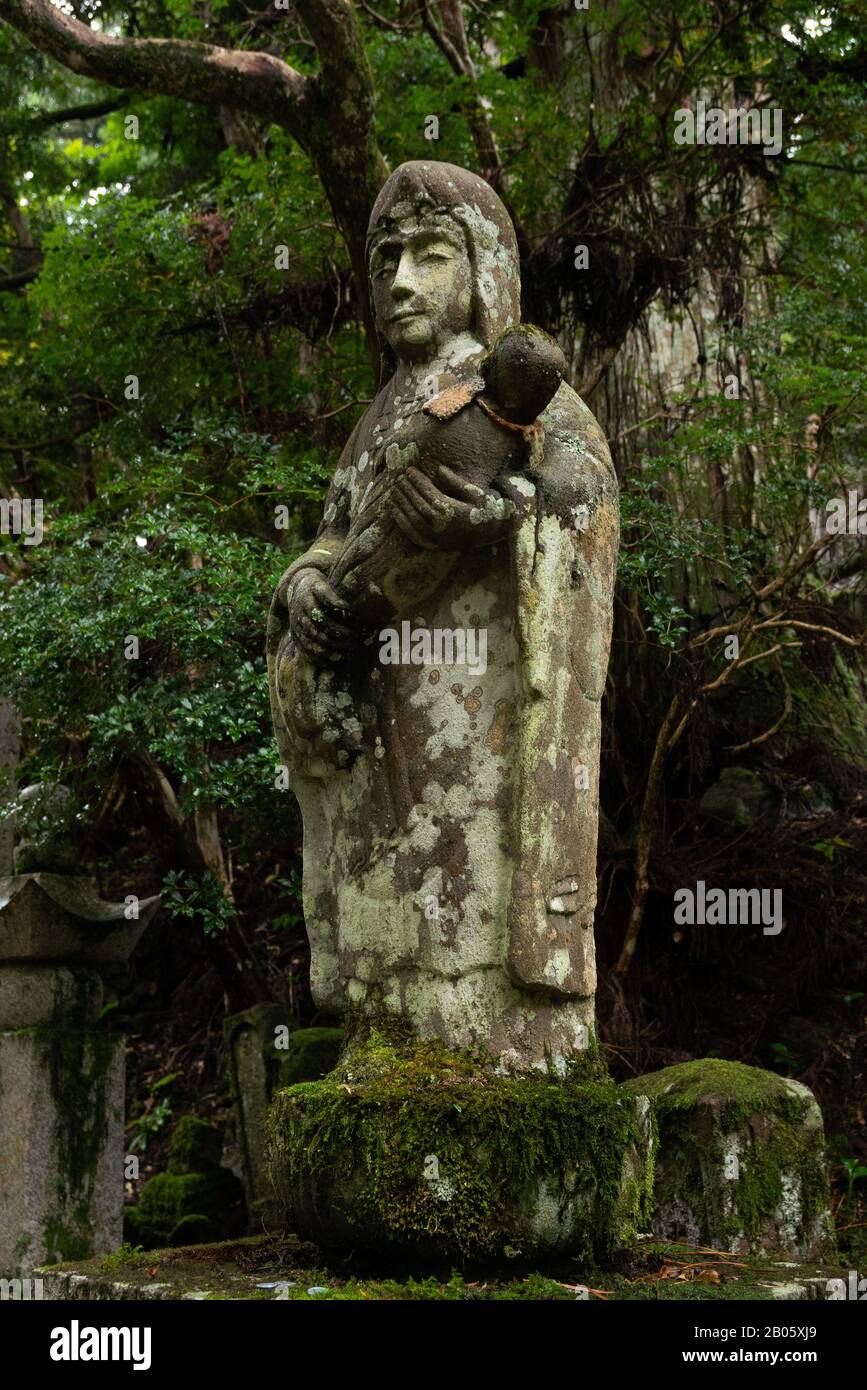 Okunoin, Japan's largest cemetery, located on Mt. Koya, the birthplace ...